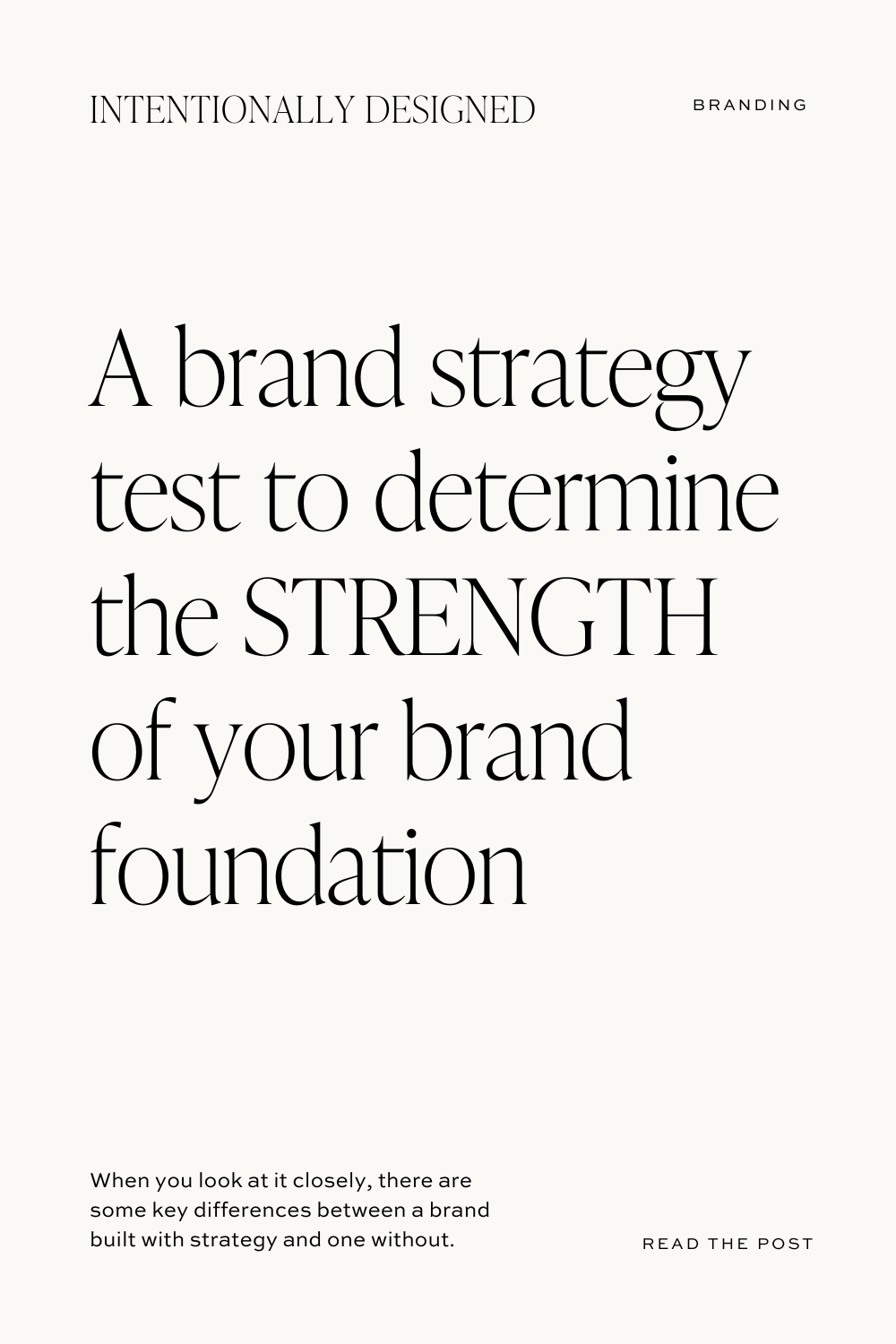 A brand strategy test to determine the strength of your brand ...