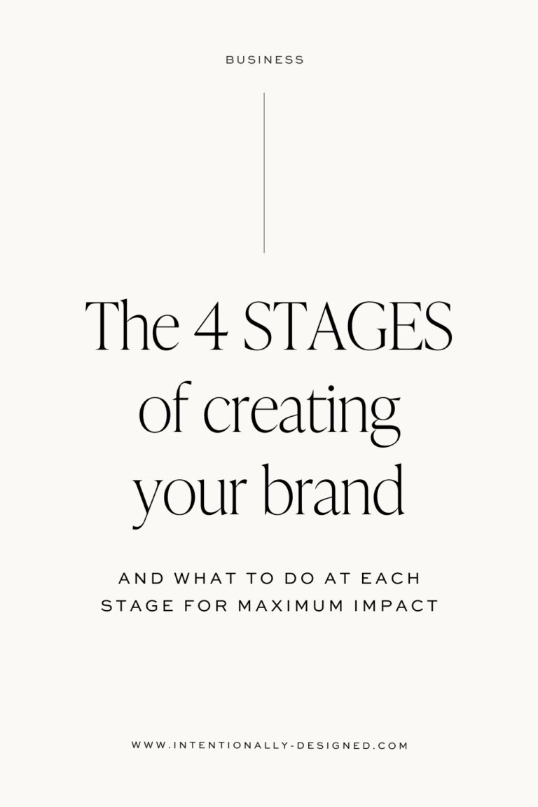 The 4 stages of creating your brand - Intentionally Designed