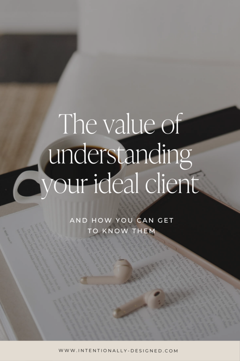 The value of understanding your ideal client - Intentionally Designed