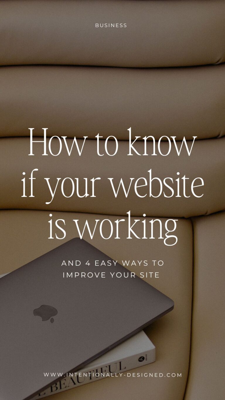 How to know if your website is working - Intentionally Designed