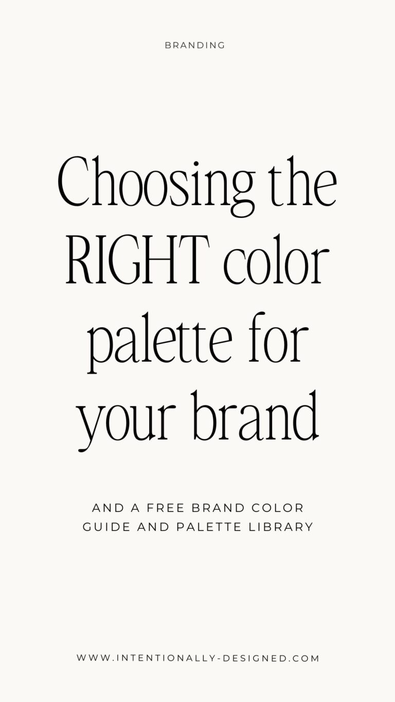 How to choose brand colors - Intentionally Designed