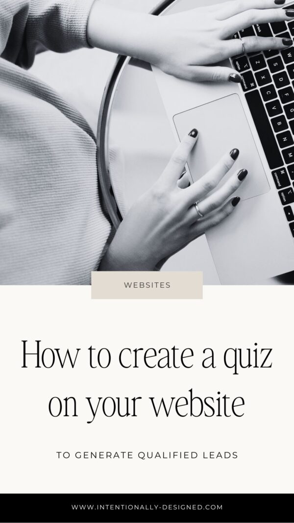 How to create a quiz on your website - Intentionally Designed